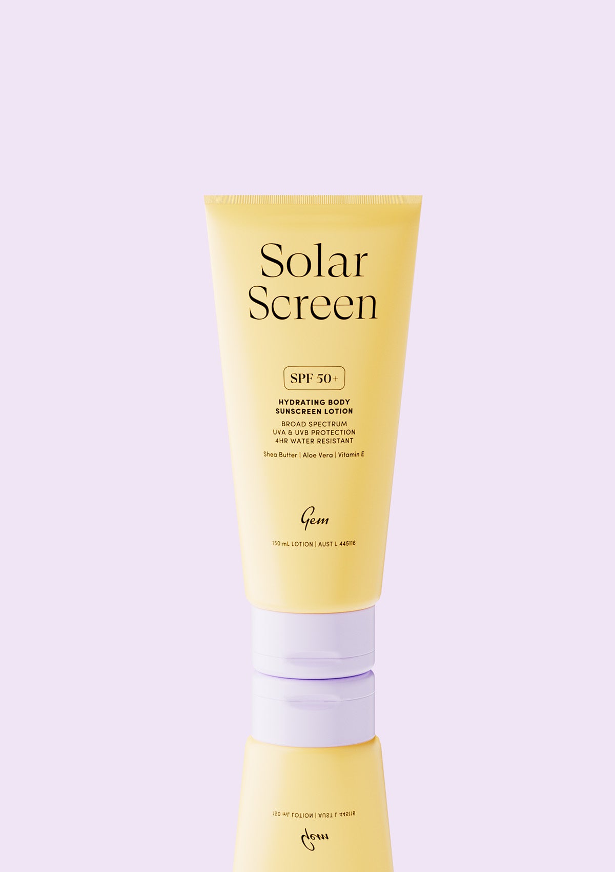 Solar Screen SPF 50+ Hydrating Body Sunscreen Lotion 150mL – Gem AU