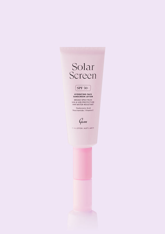 Solar Screen SPF 50+ Hydrating Face Sunscreen Lotion – Gem AU