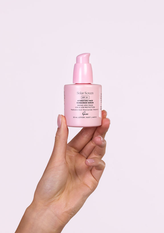 Solar Screen SPF 50+ Hydrating Face Sunscreen Serum – Gem AU