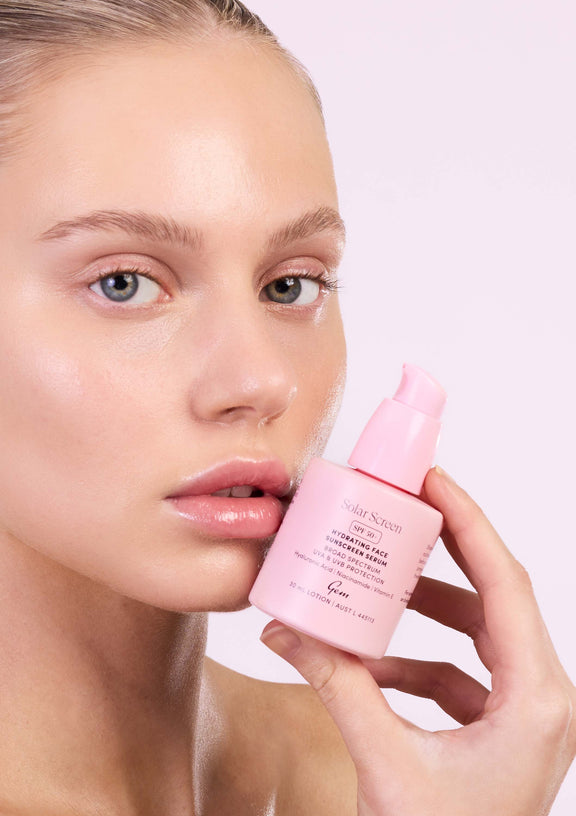 Solar Screen SPF 50+ Hydrating Face Sunscreen Serum – Gem AU